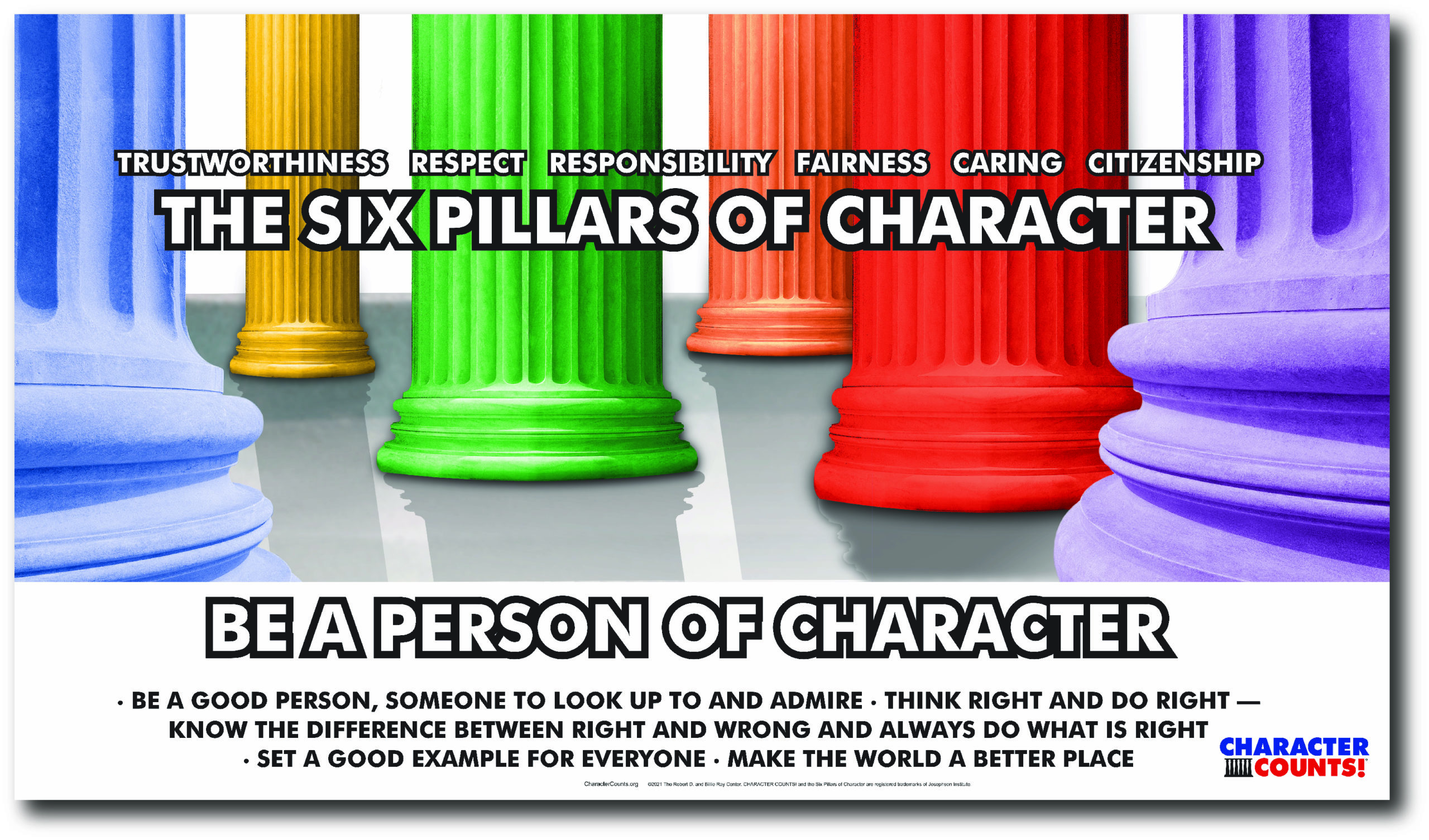 Six Pillar Posters CHARACTER COUNTS Store