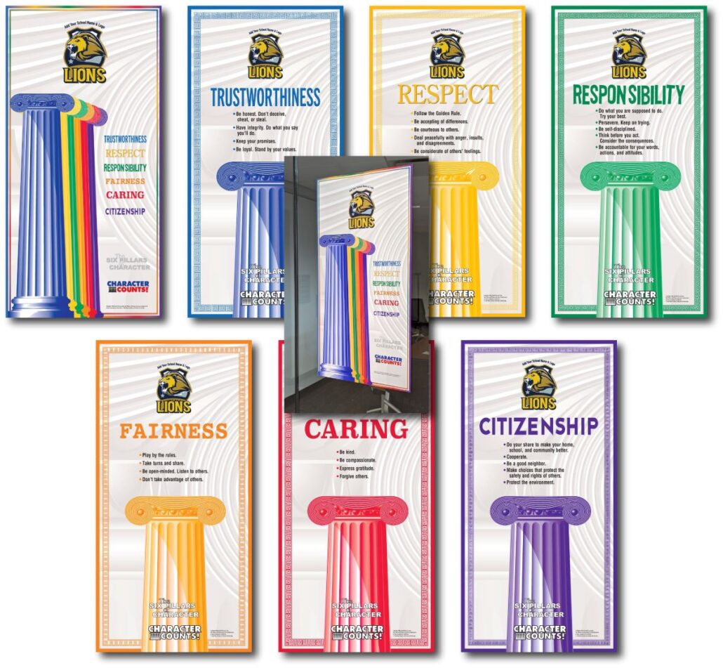 Adhesive Window Signs - CHARACTER COUNTS! Store