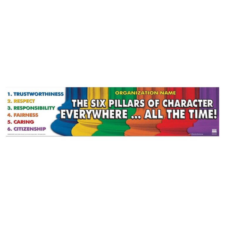 Six Pillars Everywhere Banner - CHARACTER COUNTS! Store