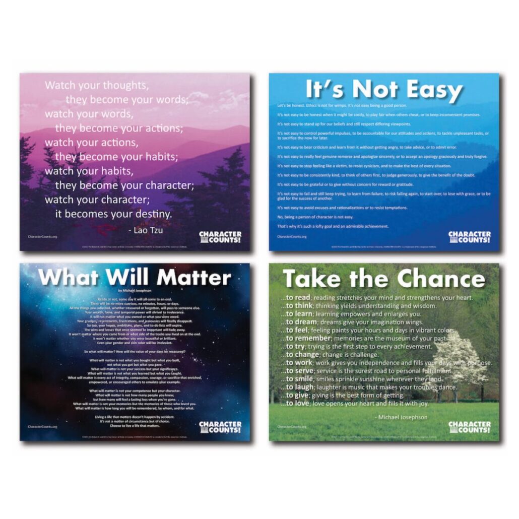 Poem Poster Set - CHARACTER COUNTS! Store