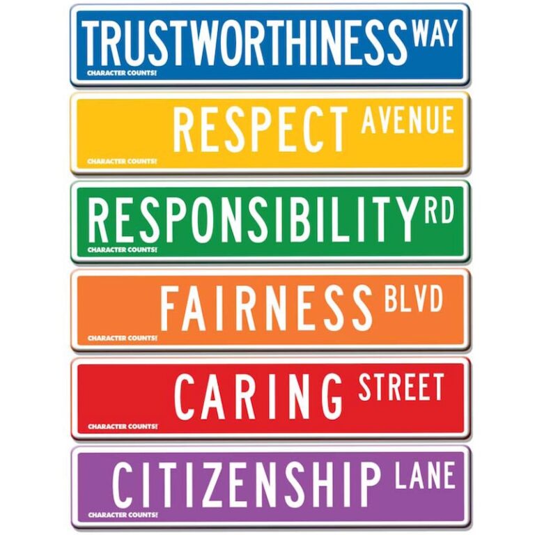 Character Street Signs - CHARACTER COUNTS! Store