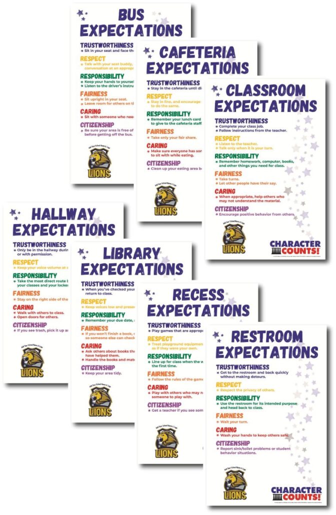 Expectations Signs - CHARACTER COUNTS! Store