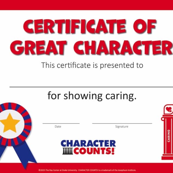 Digital Great Character Certificates | Printable Character Education Awards