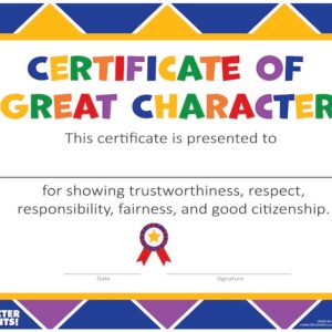 Digital Great Character Certificates | Printable Character Education Awards