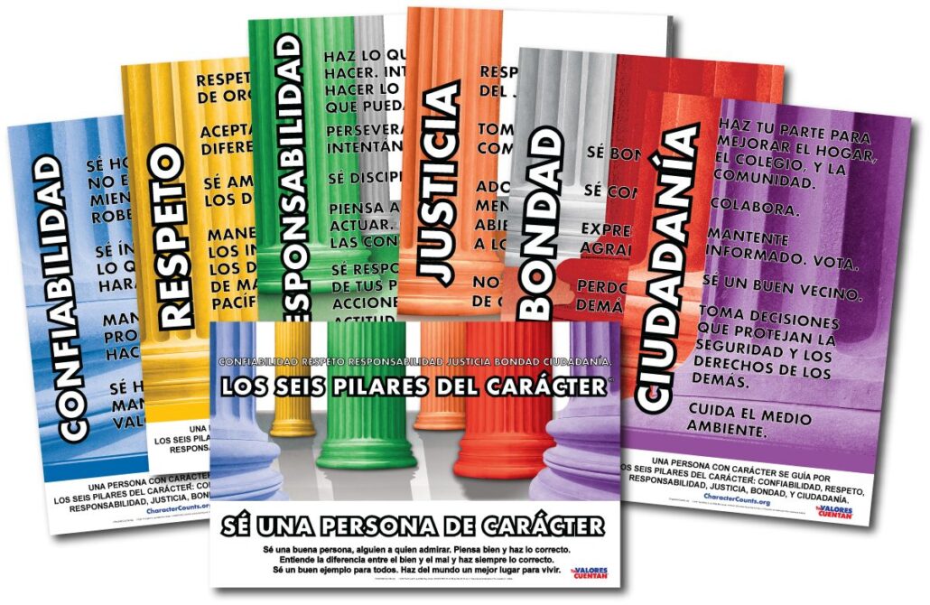 Digital Posters - Six Pillars Classic - Spanish - CHARACTER COUNTS! Store